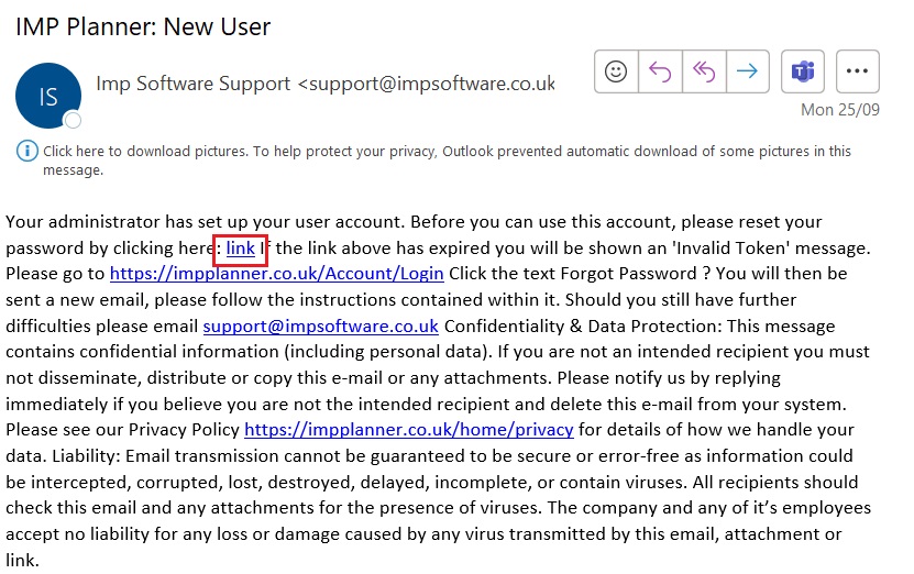 Logging in for the First Time – IMP Software Ltd