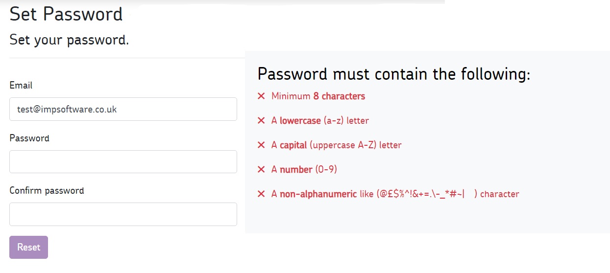 Logging in for the First Time – IMP Software Ltd