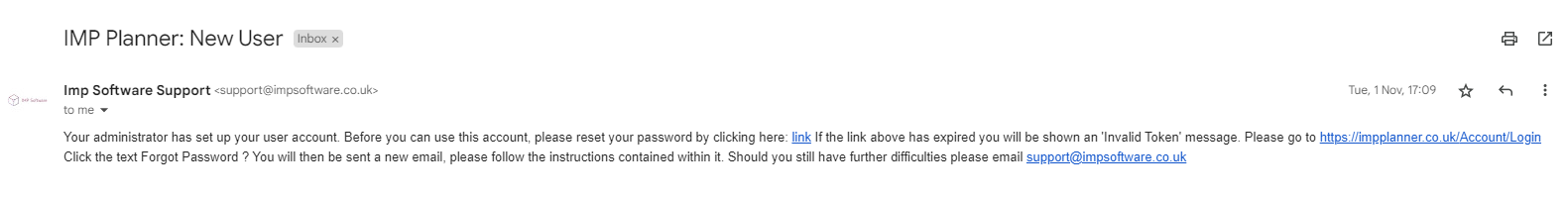 Why can't I access my new user email? – IMP Software Ltd